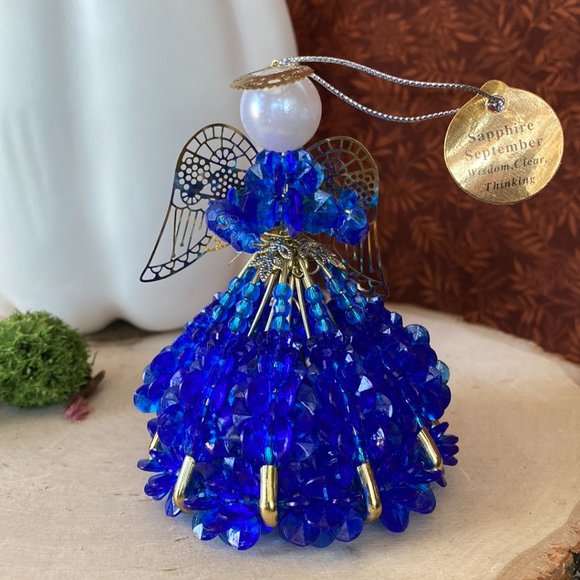Hand Crafted | Holiday | Nwt Hand Beaded Sapphire September Birthstone ...